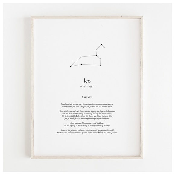 Art | Leo Poem Unframed Letterpress Print | Poshmark